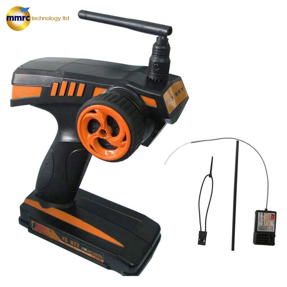 FlySky FS-GT2 2.4GHz Digital Racing Transmitter 2 Channel and Receiver ...