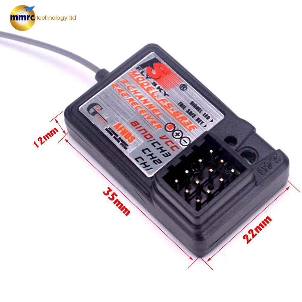 Flysky FS-GR3E Receiver 3CH 2.4Ghz Receiver for Flysky FS-GT2 FS-GT2B ...