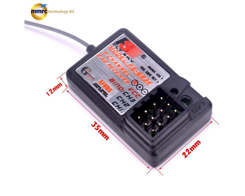 Flysky FS-GR3E Receiver 3CH 2.4Ghz Receiver for Flysky FS-GT2 FS-GT2B ...