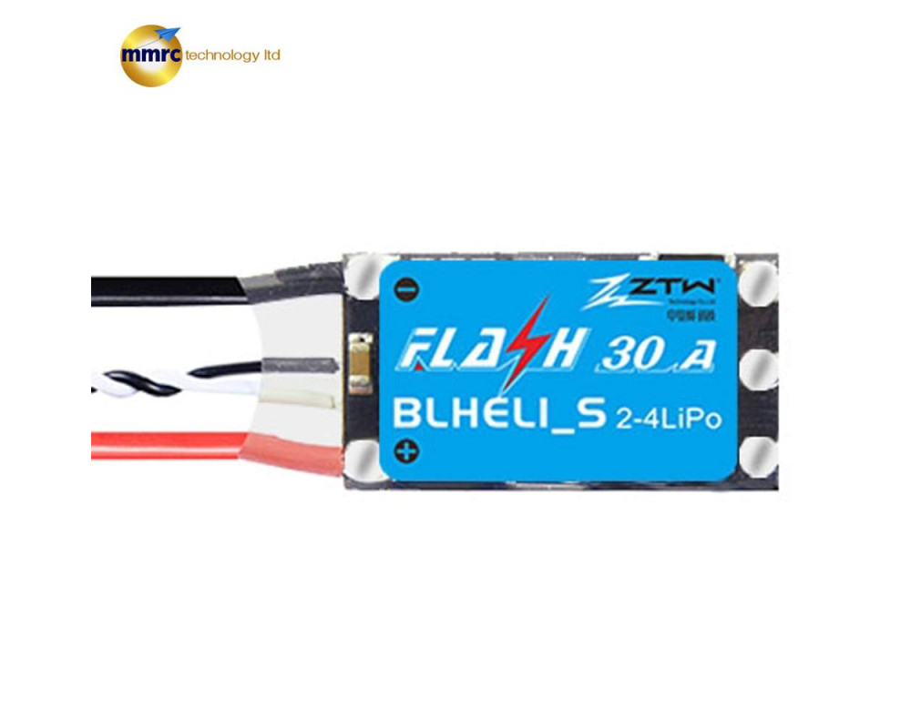 ZTW Flash 30A Brushless ESC BLHELI_S (2-4S Li-Po) for FPV Racing Drone
